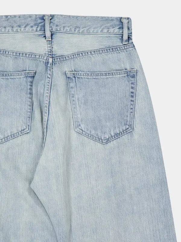 Auralee Selvedge Denim Relaxed Fit Trousers - Blue