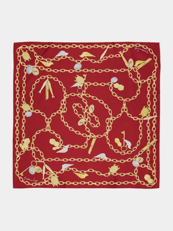 Givenchy Cherry Lucky Charms Silk Square - Red