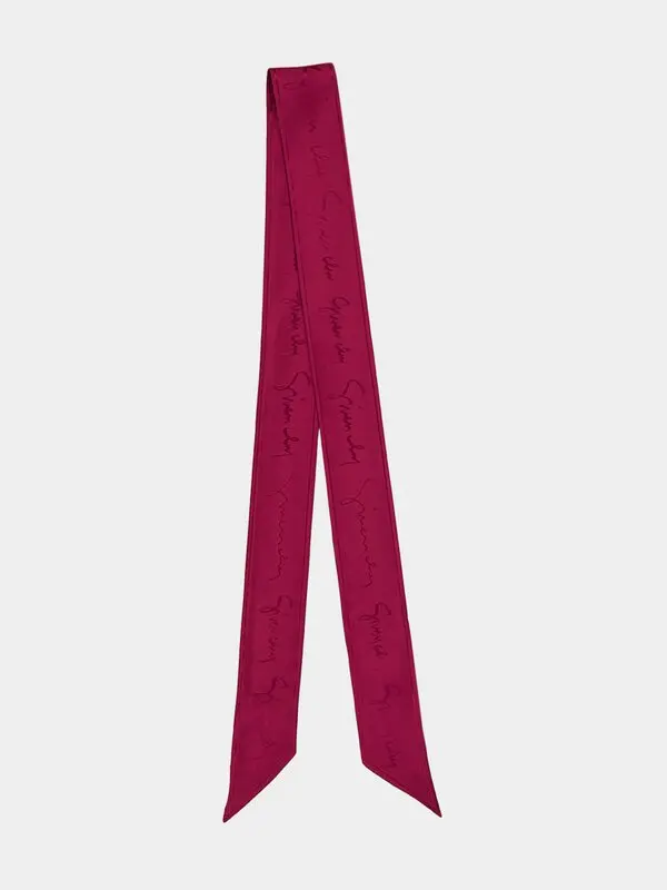 Givenchy Red Cherry Signature Silk Bandeau - Pink