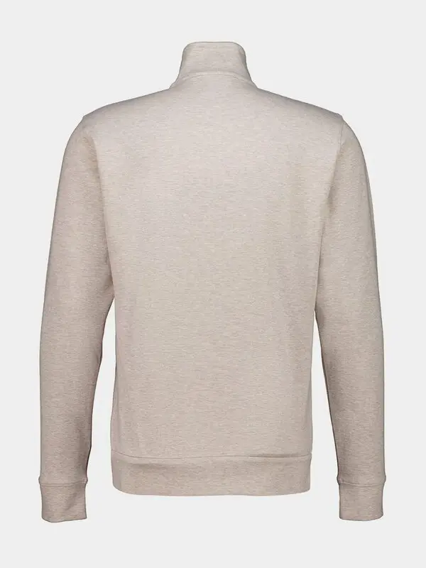 Orlebar Brown Cashmere Blend Half Zip Sweatshirt - Beige