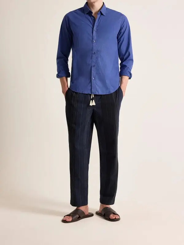 Orlebar Brown Nightfall Giles Poplin Shirt - Blue