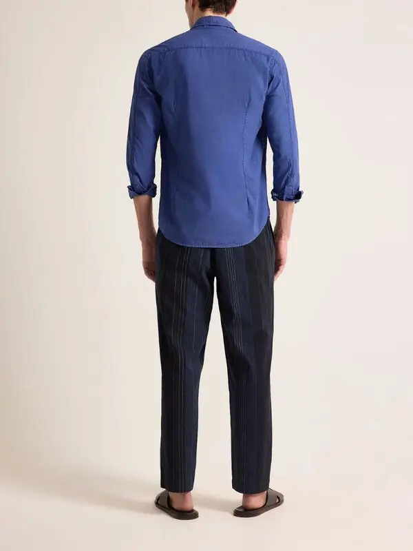 Orlebar Brown Nightfall Giles Poplin Shirt - Blue