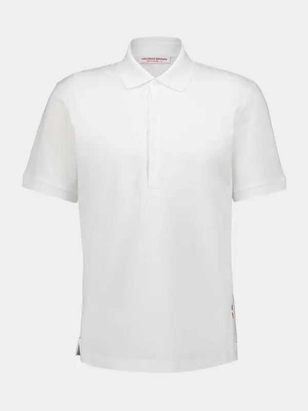 Orlebar Brown Bruno Classic Fit Pique Polo - White