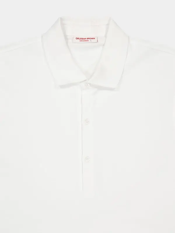 Orlebar Brown Bruno Classic Fit Pique Polo - White