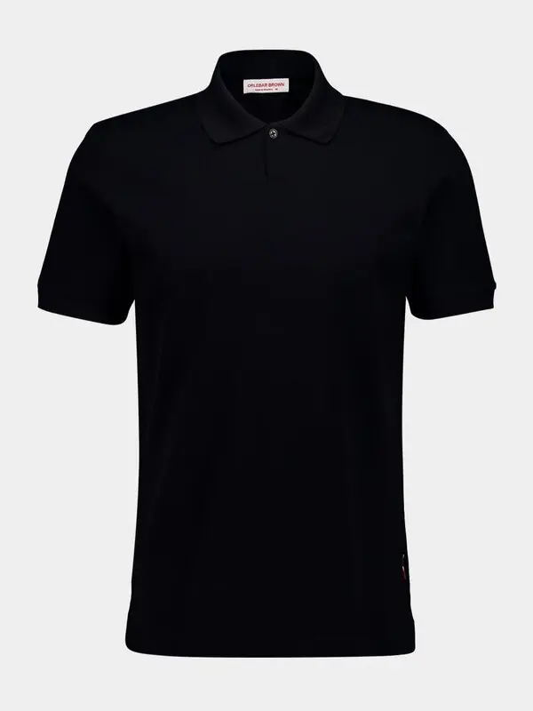 Orlebar Brown Bruno Pique Stitch Polo - Black