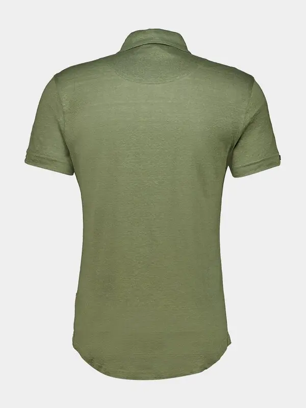 Orlebar Brown Herbal Sebastian Tailored Linen Polo - Green