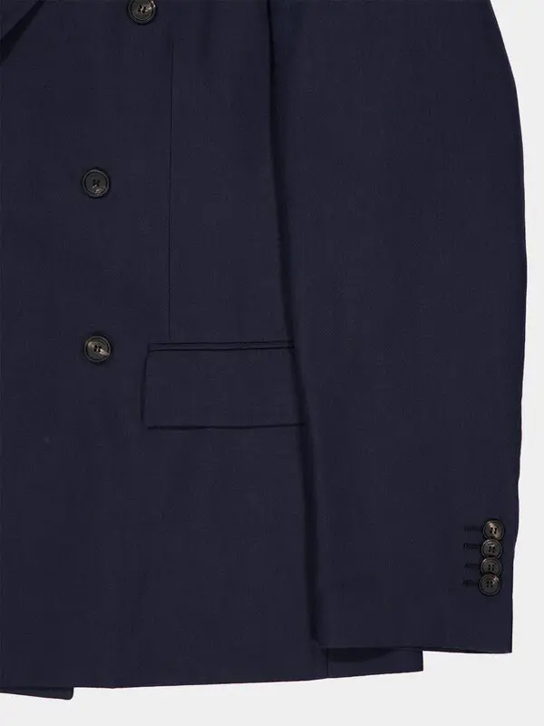 FERRAGAMO Navy Double-breasted Blazer