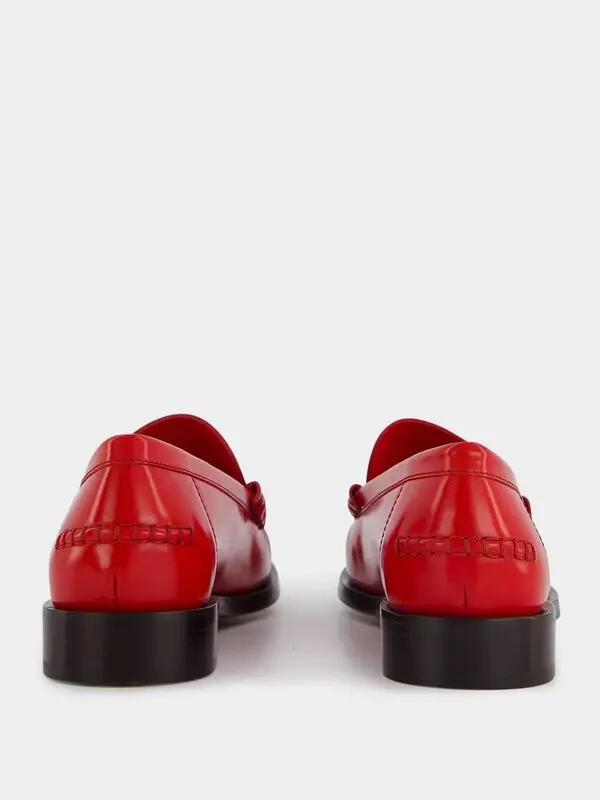 FERRAGAMO Moccasins With Embossed Logo - Red