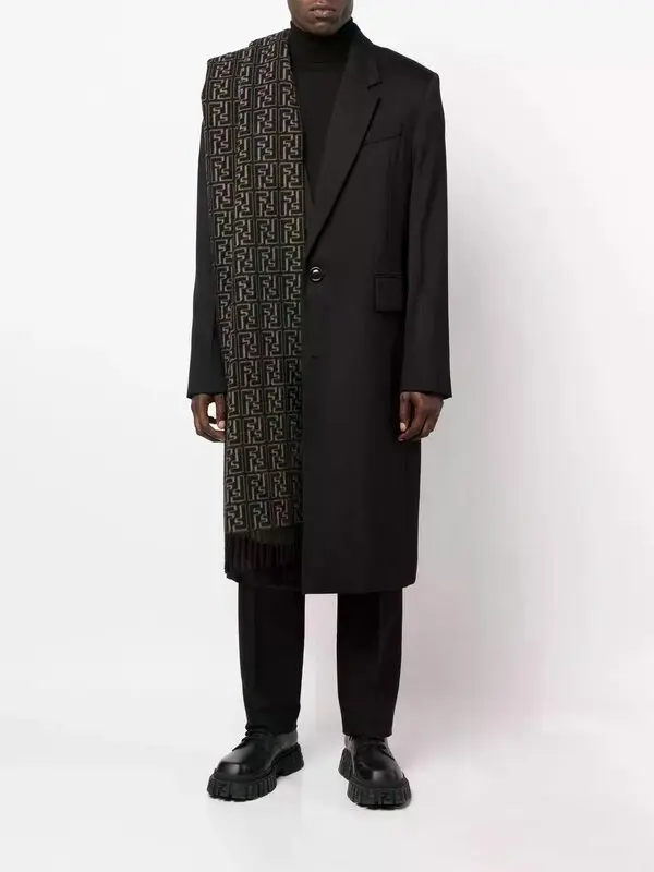 Fendi Logo-print Virgin-wool Scarf