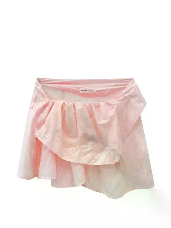 AUGUST BARRON Checked Ruffled Skirt - Pink