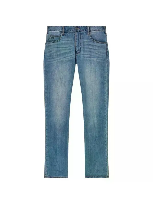 Emporio Armani Faded Wash Five-pocket Jeans - Blue