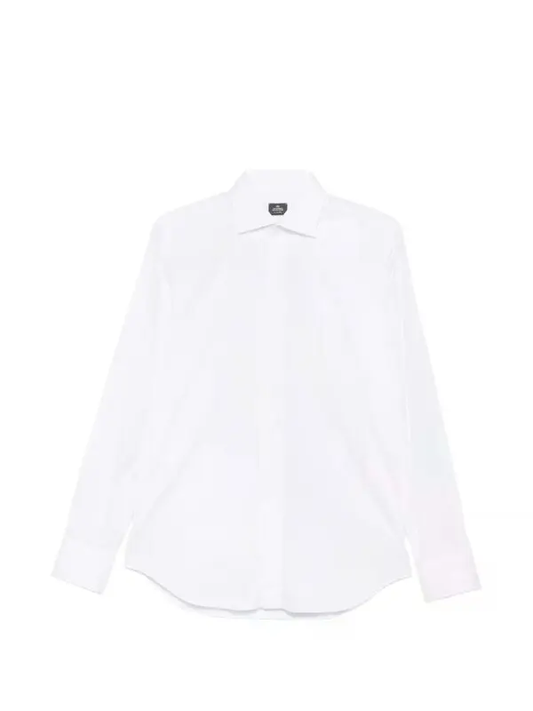 ALESSANDRO GHERARDI Concealed-placket Spread-collar Shirt - White