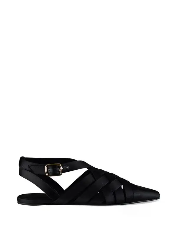 Loro Piana Silene Criss-cross Pumps - Black