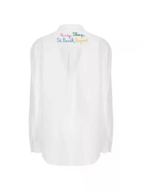 MC2 SAINT BARTH Brigitte Embroidered Slogan Shirt