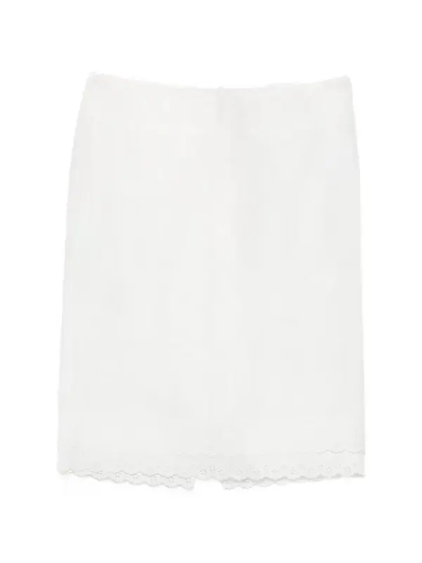 Magda Butrym Broderie Anglaise Midi Skirt - White