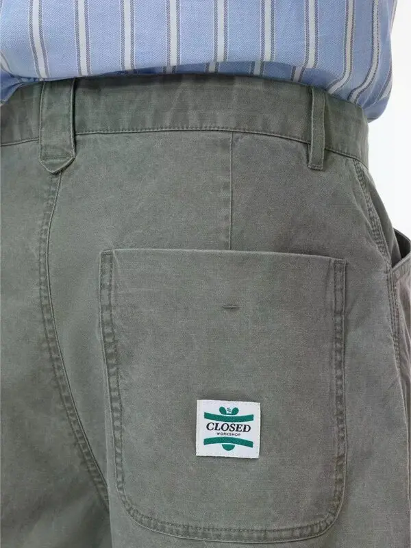 Closed Chino Shorts With Logo Patch