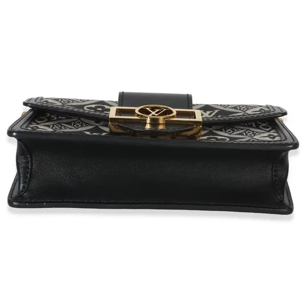 LOUIS VUITTON Blue Jacquard Since 1854 Dauphine Chain Wallet