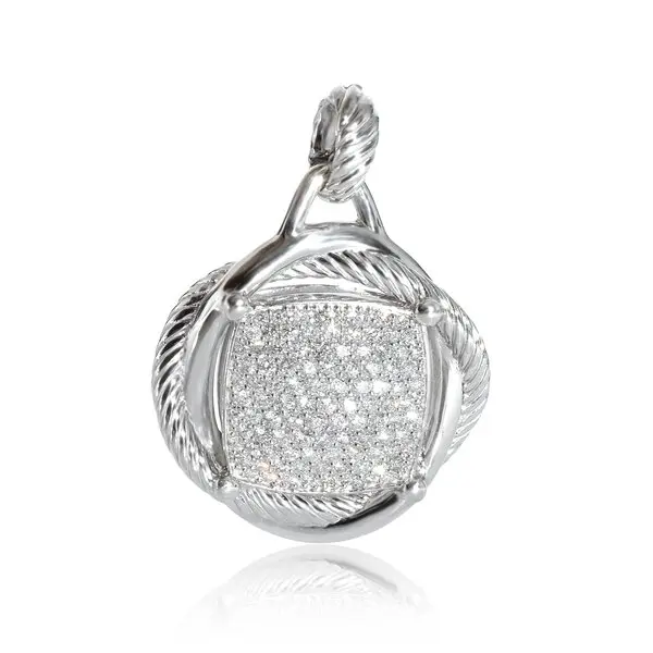 David Yurman Sterling Silver Diamond Large Infinity Pendant - Sterling_silver