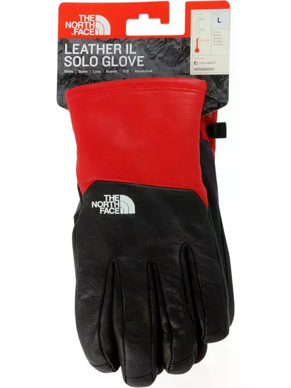 Supreme Tnf Leather Gloves - Black