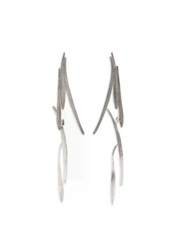 WOUTERS & HENDRIX Sterling Leaf Effect Earrings