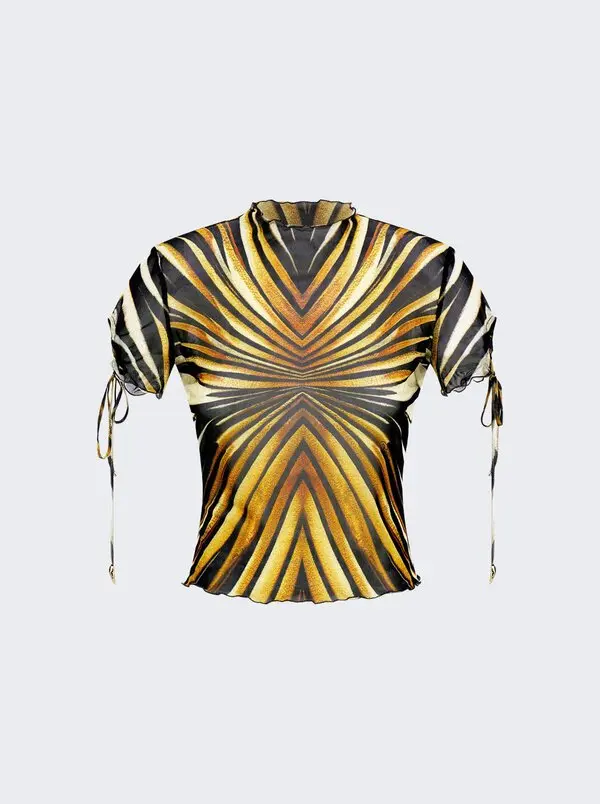 Roberto Cavalli Ray Of Gold" Printed High Neck Tee