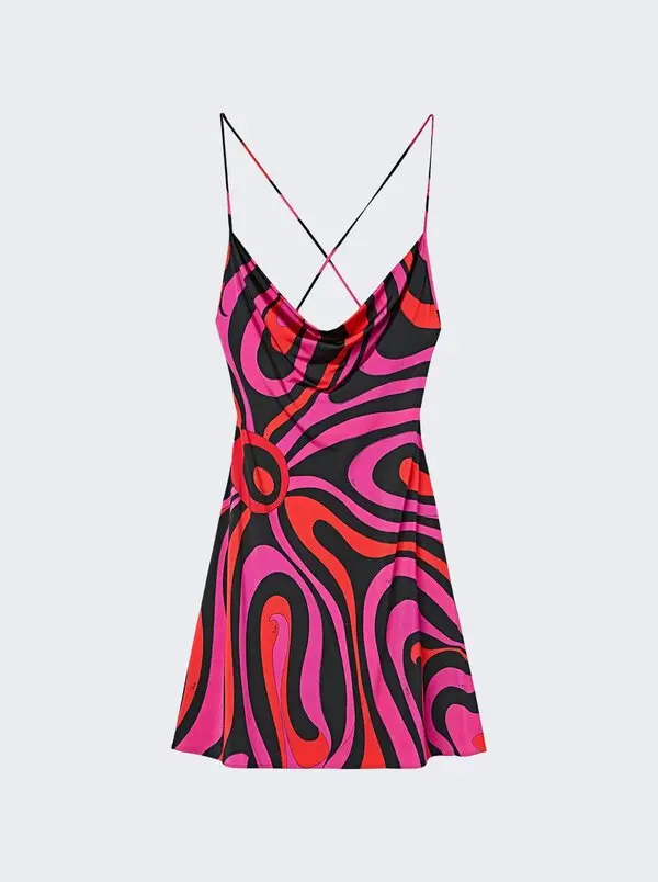Emilio Pucci Marmo Print Short Dress - Pink