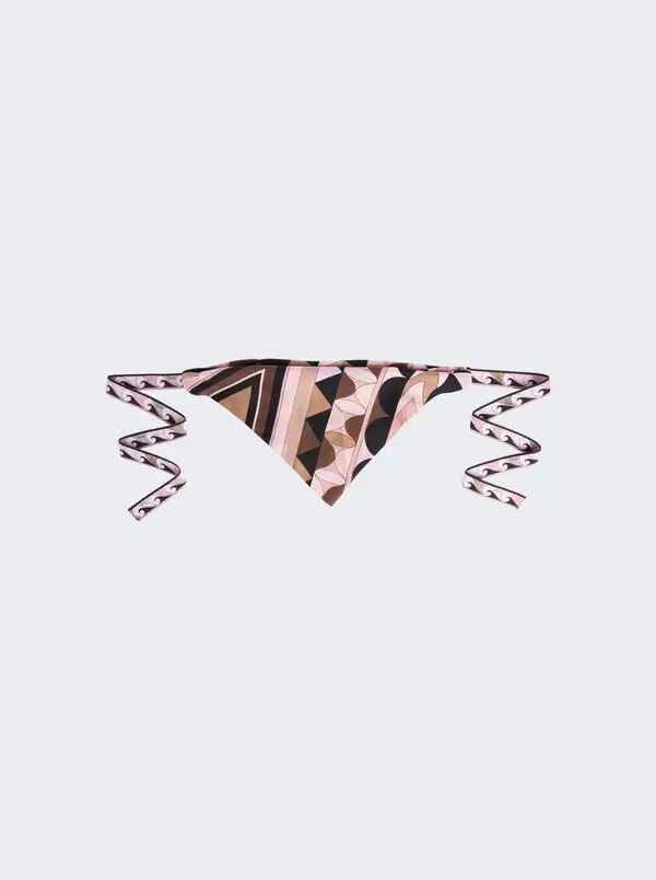 Emilio Pucci Manuba Print Silk Bandana - Nude