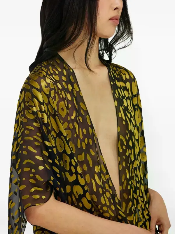 FERRAGAMO Asymmetrical Devoré Georgette Dress