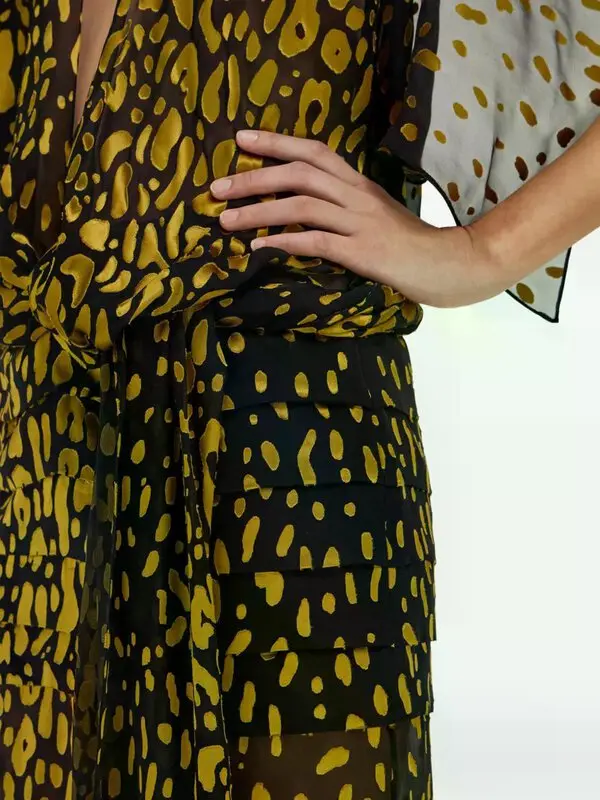 FERRAGAMO Asymmetrical Devoré Georgette Dress