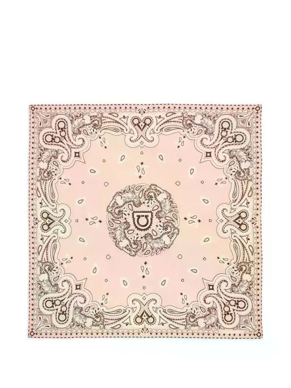 FERRAGAMO Arabesque Print Bandana - Pink