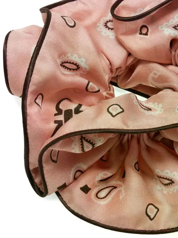 FERRAGAMO Arabesque Print Silk Scrunchie