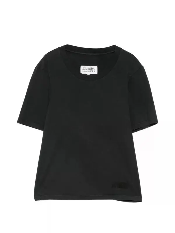 MAISON MARGIELA Logo-embossed T-shirt - Black