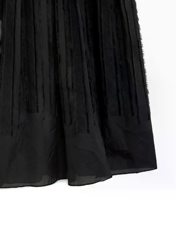 Paloma Wool Smocked Frayed-edge Skirt