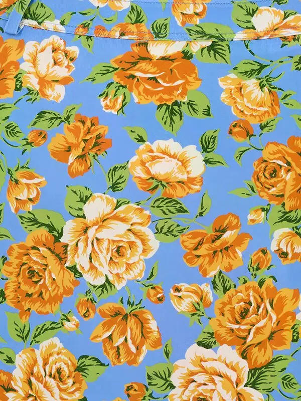 Rabanne Floral-print Ruffled A-line Skirt