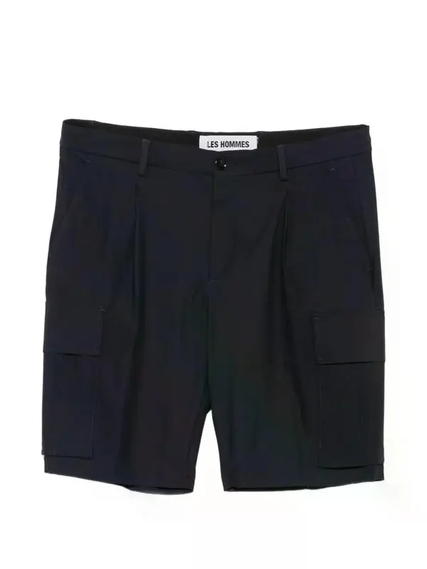 LES HOMMES Pleated Cargo Shorts