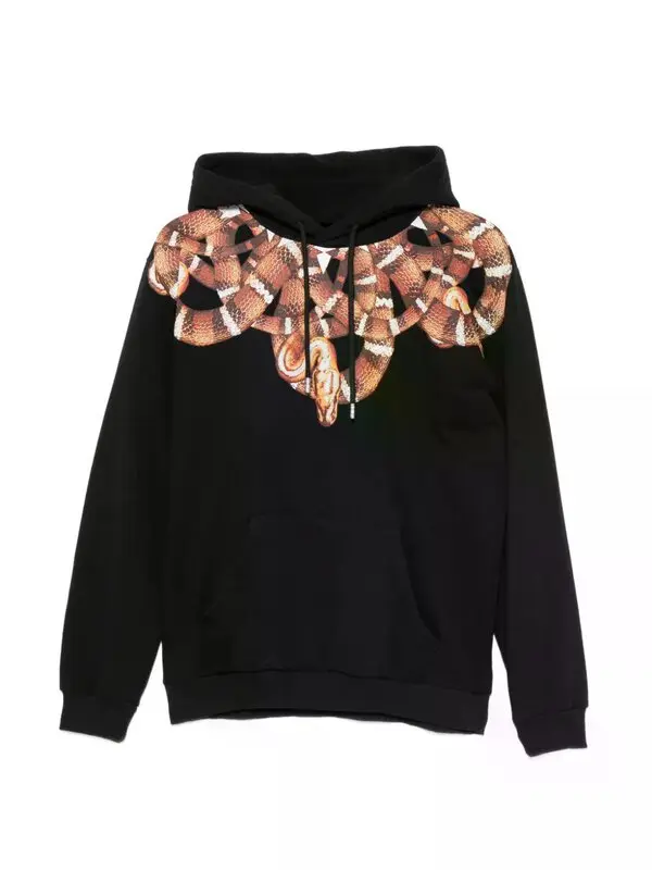 COUNTY OF MILAN Snake-print Hoodie - Black