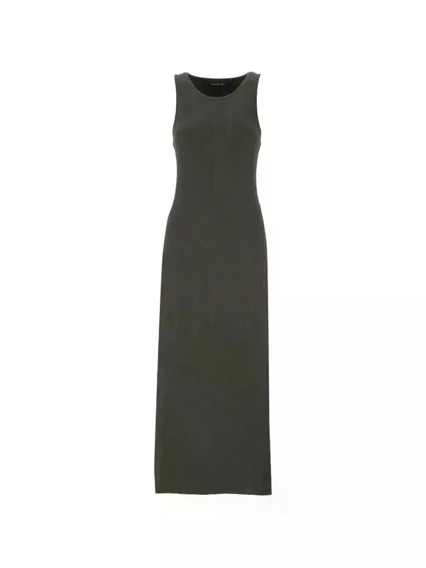 Federica Tosi Ribbed Knit Racerback Maxi Dress - Green