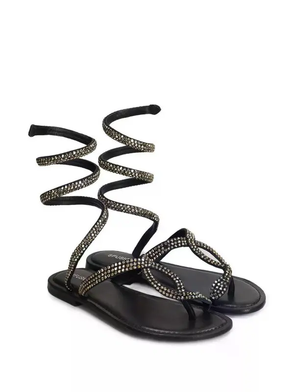 FUSION Crystal Embellished Spiral Sandals