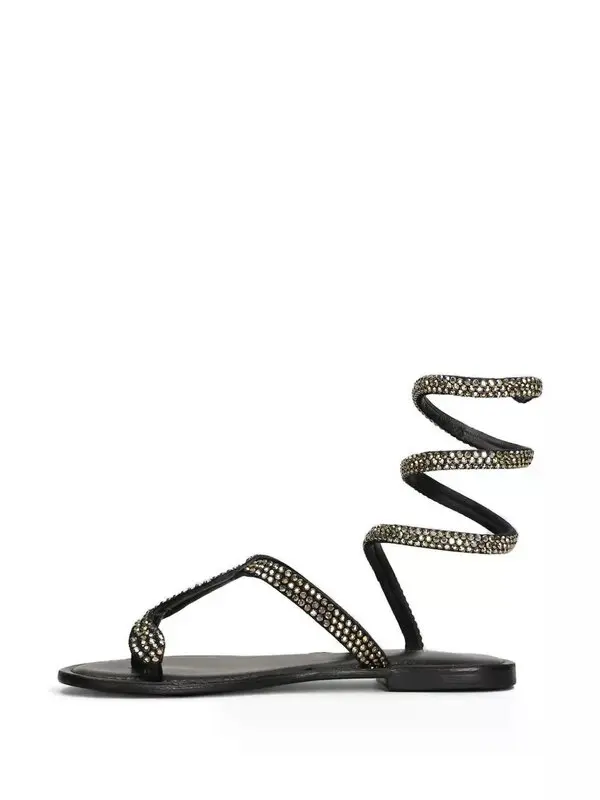 FUSION Crystal Embellished Spiral Sandals
