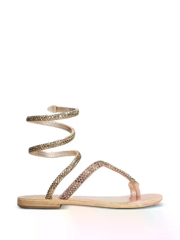 FUSION Crystal Embellished Wrap-around Sandals