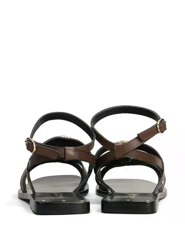 CORAL BLUE Embellished Buckle-fastening Sandals