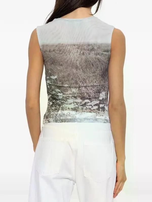 SAMSOE SAMSOE Sleeveless Landscape Print Top