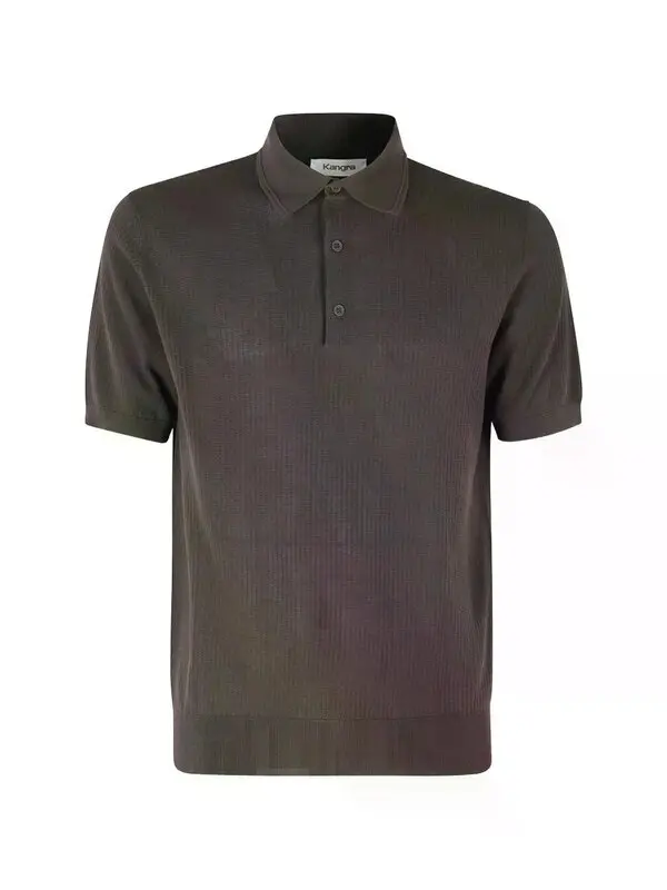 KANGRA Knitted Polo Shirt - Brown