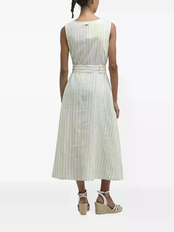 Barbour Striped Belted A-line Dress