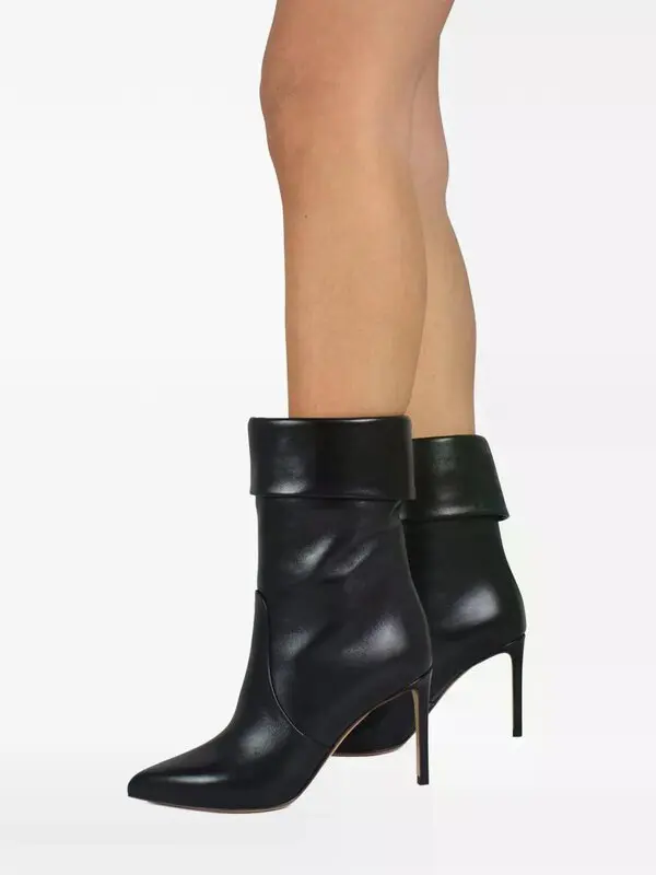 FRANCESCO RUSSO Foldover Edge Pointed Toe Ankle Boots