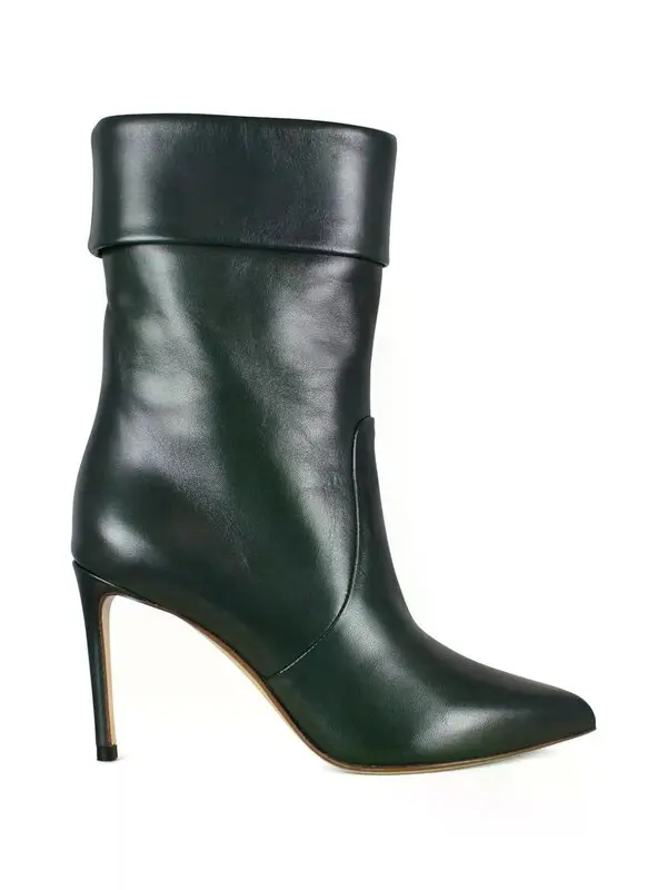 FRANCESCO RUSSO Pointed-toe Leather Boots - Green
