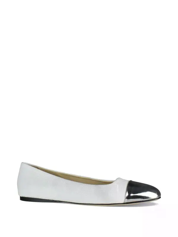 JIMMY CHOO Watson Cap-toe Ballet Flats