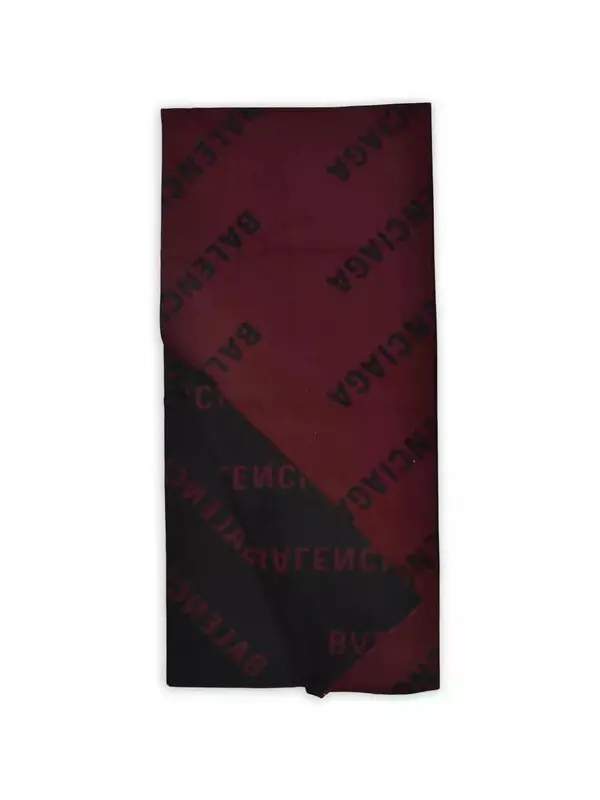 Balenciaga Monogram Two-tone Scarf - Red