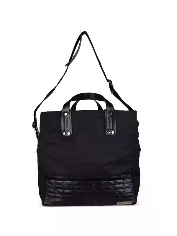 Costume National Quilted Leather Bottom Tote Bag - Black