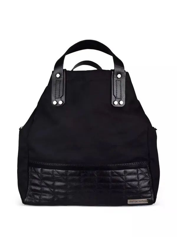 Costume National Quilted Leather Bottom Tote Bag